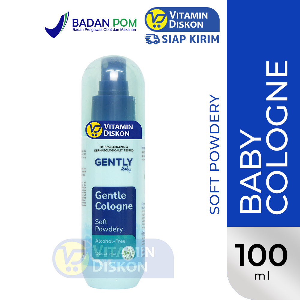 GENTLY BABY COLOGNE SOFT POWDERY 100ML - VitaminDiskon