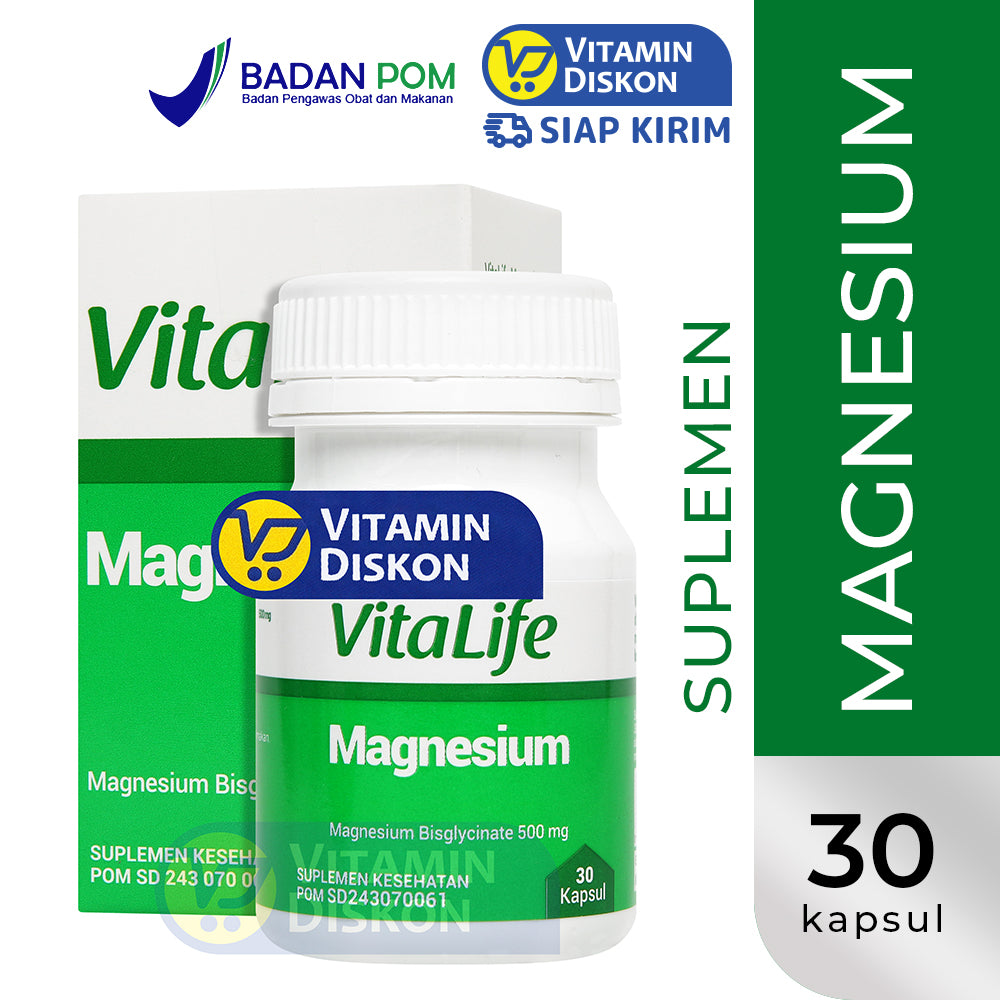 VITALIFE MAGNESIUM BISGLYCINATE 500 MG 30 KAPSUL - VitaminDiskon