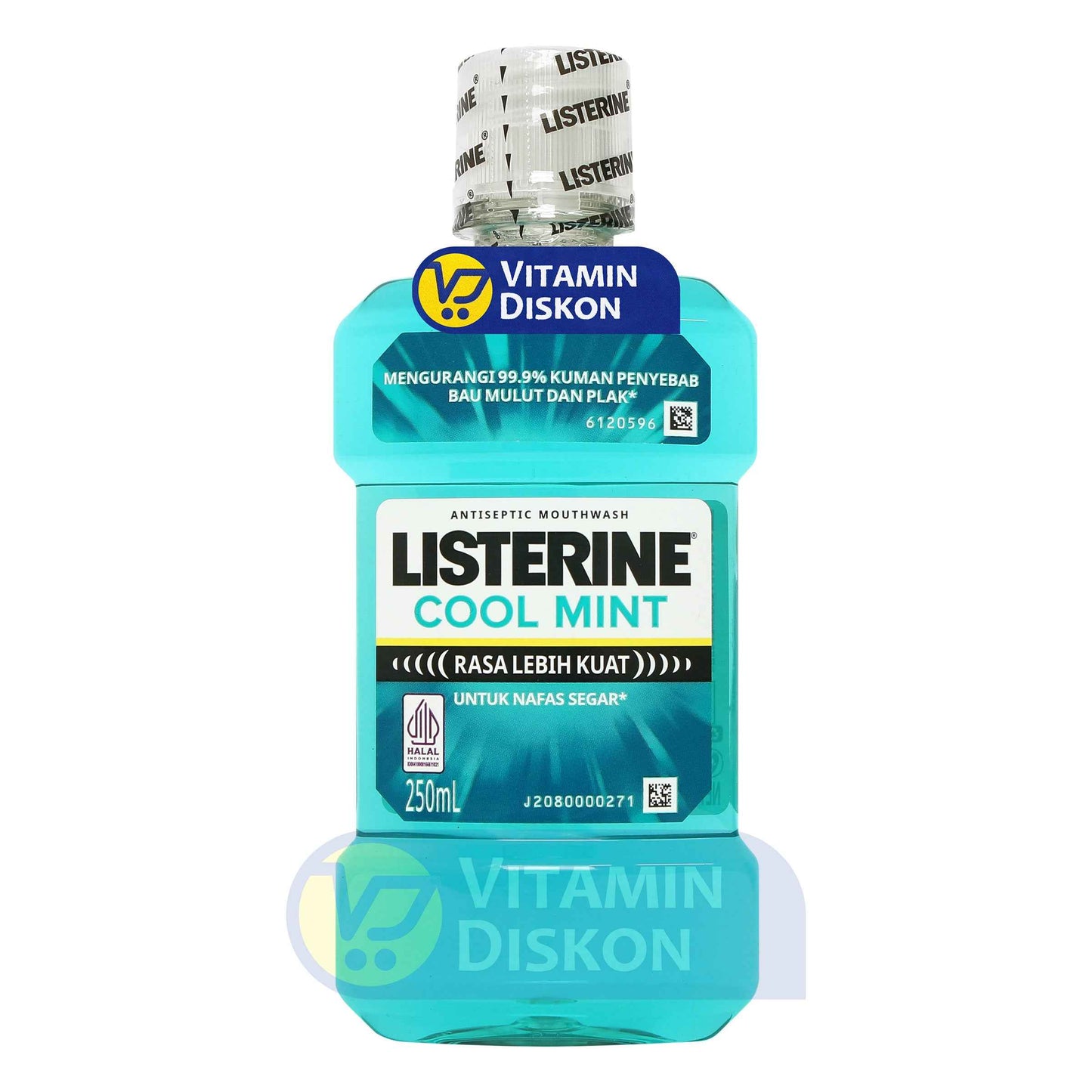 LISTERINE ANTISEPTIC MOUTHWASH COOL MINT 250ML - VitaminDiskon